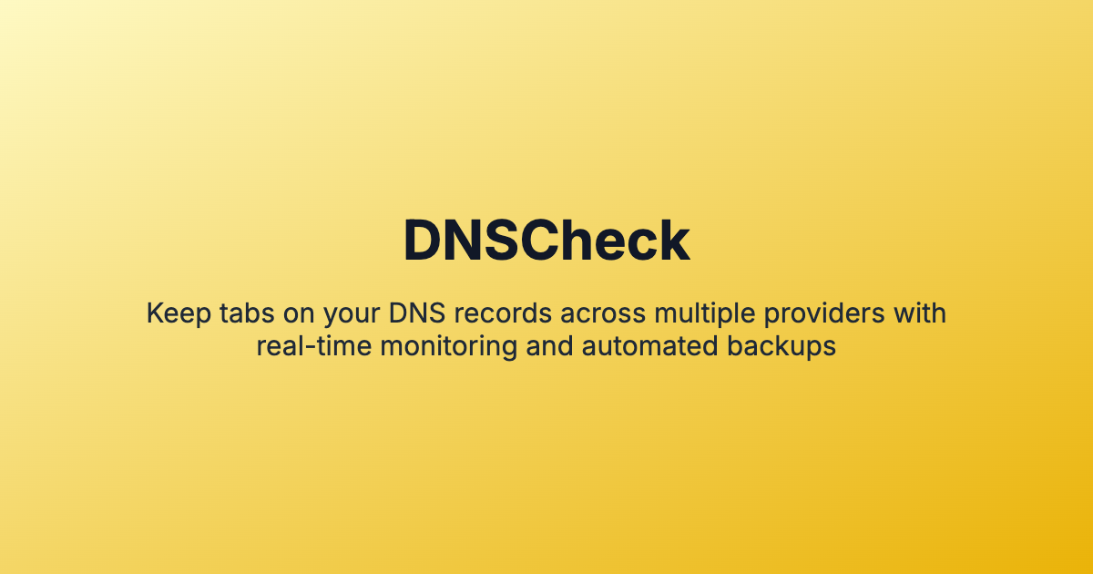 Azure DNS Integration - Documentation - DNS Check